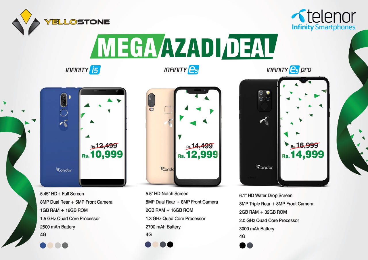 Telenor Infinity Smartphones and Yellostone announce Mega Azadi Deal ...