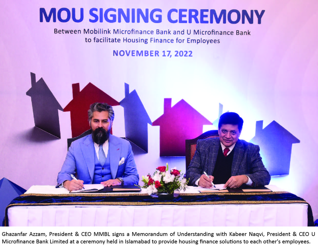 MMBL, U Microfinance Bank sign MoU to offer Housing Finance Solutions ...